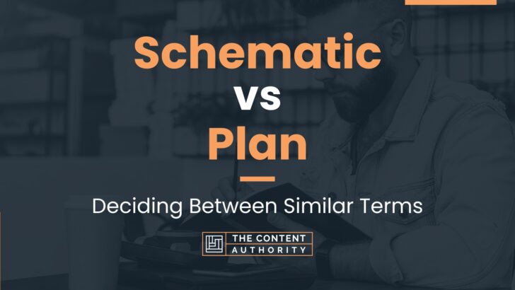 Schematic Vs Plan Deciding Between Similar Terms
