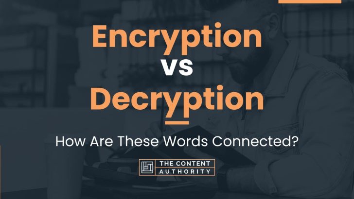 Encryption vs Decryption: How Are These Words Connected? Encryption vs Decryption: How Are These Words Connected?