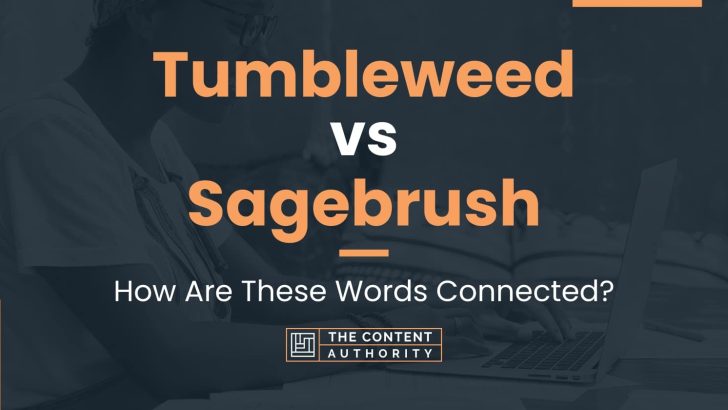 Tumbleweed Vs Sagebrush How Are These Words Connected