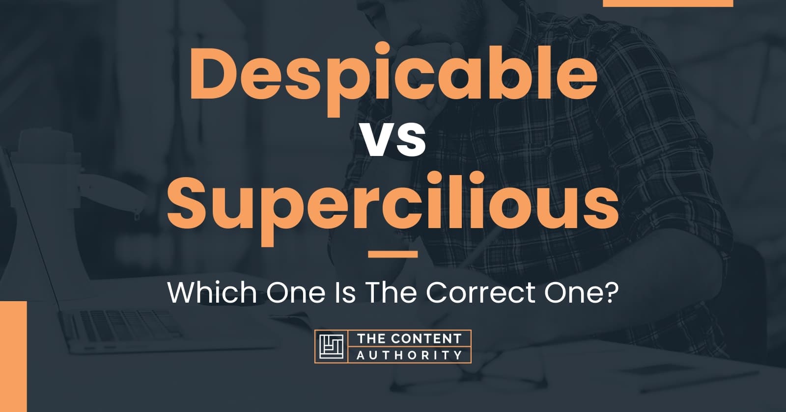 Despicable vs Supercilious: Which One Is The Correct One? Despicable vs Supercilious: Which One Is The Correct One?