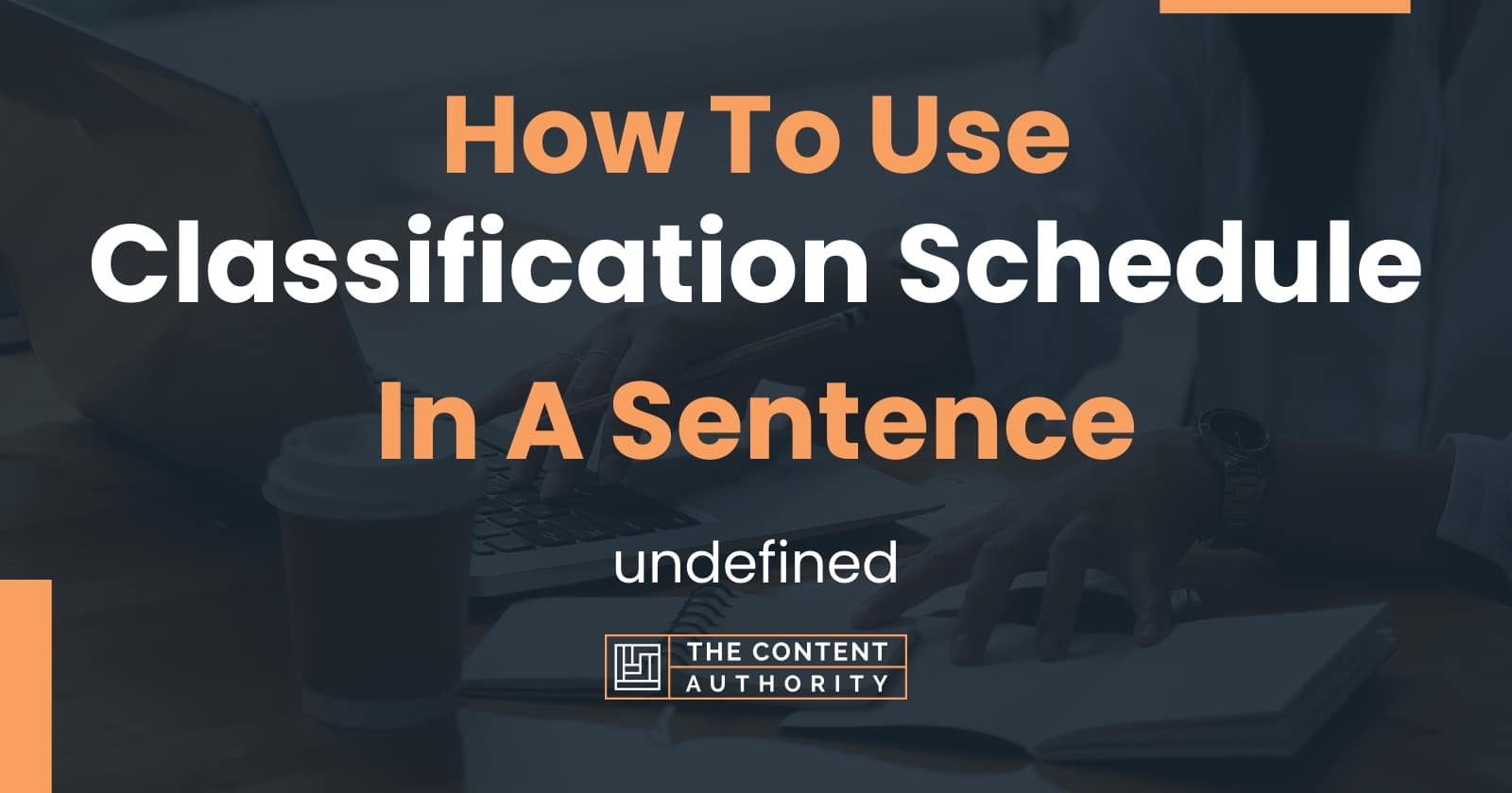 How To Use Classification Schedule In A Sentence Undefined