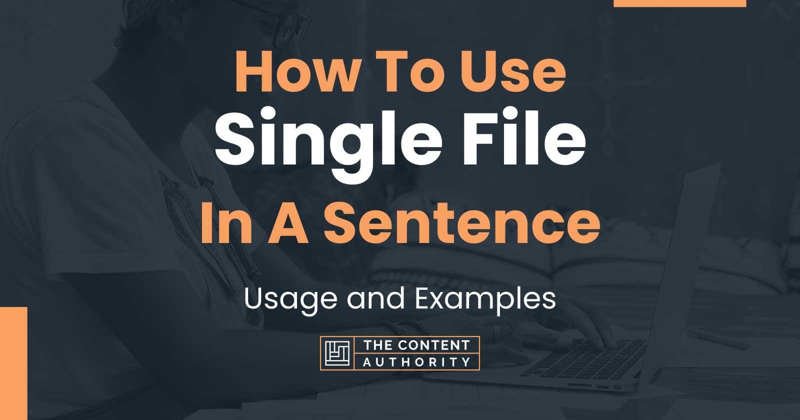 How To Use Single File In A Sentence Usage And Examples